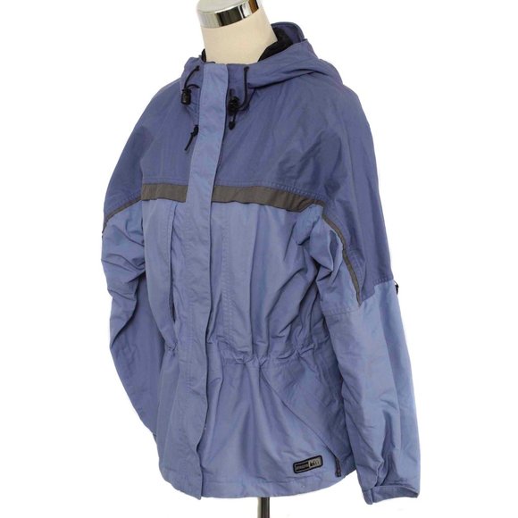 REI | Jackets & Coats | Rei E Elements Blue Hooded Waterproof Jacket ...